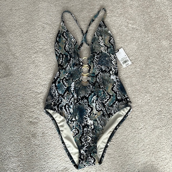 Shade & Shore | Swim | One Piece Snake Print Bathing Suit | Poshmark